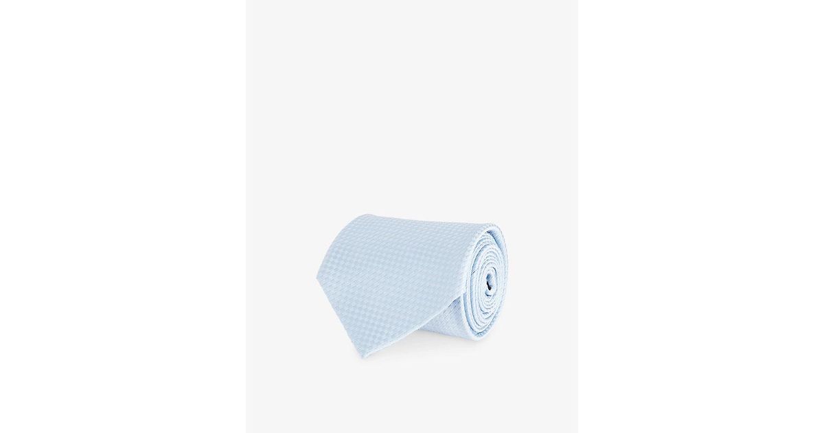 Tom Ford Diamond Weave Silk Tie in Blue for Men | Lyst