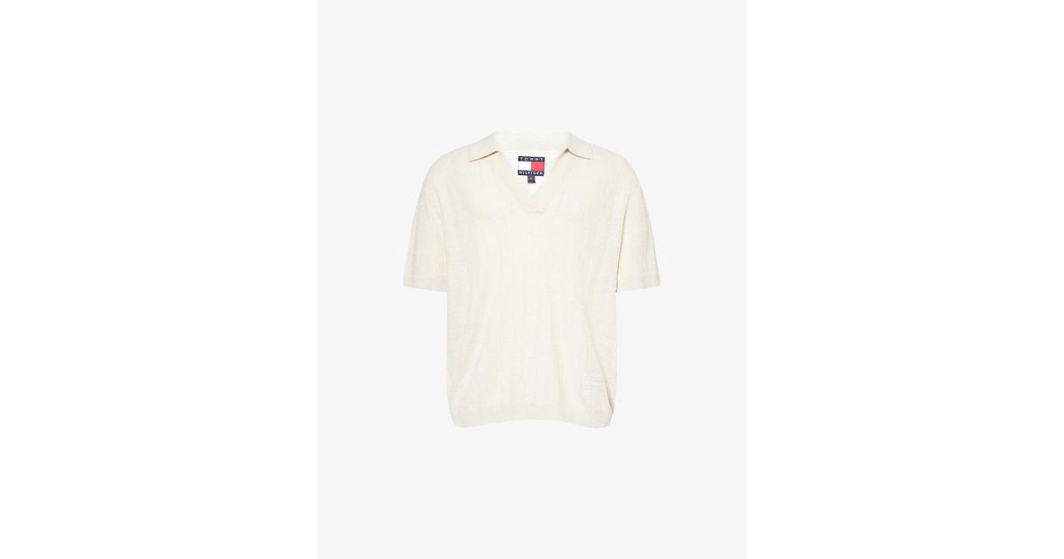 Tommy Hilfiger The Apxgp Collection Linen-Wool Blend Knitted Polo Shirt ...