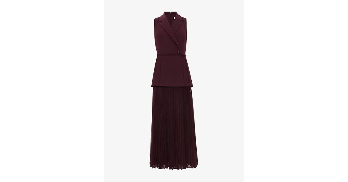 Phase Eight Becky Tuxedo Woven Midi Dress in Purple | Lyst UK