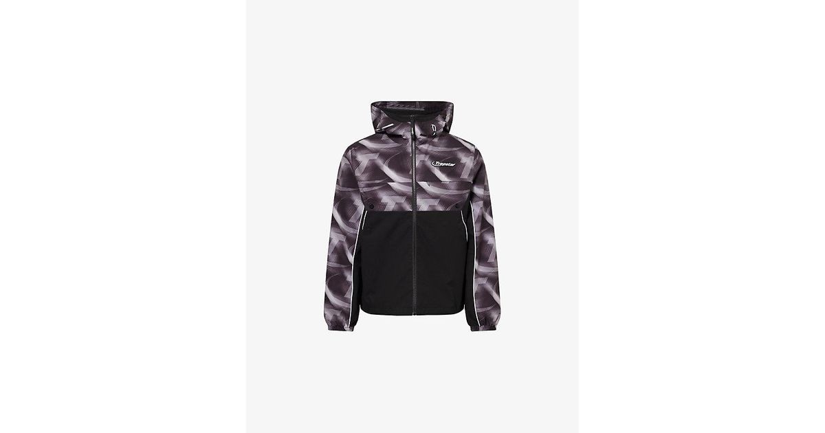 Trapstar Hyperdrive Logo-Patch Shell Windbreaker Jacket in Black for ...