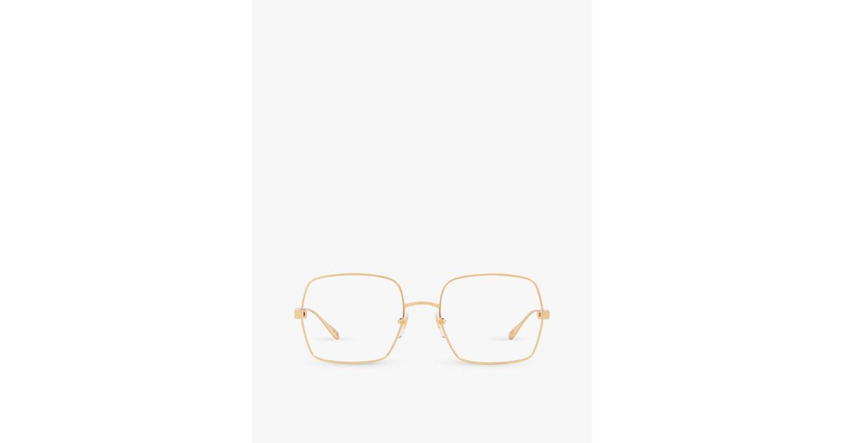 Gucci gg1434o Square-frame Metal Optical Glasses in White for Men | Lyst