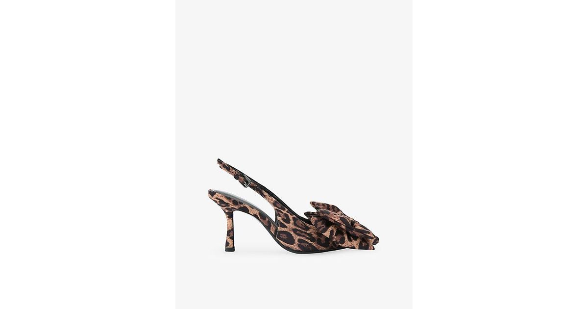 KG by Kurt Geiger Ana Leopard-Print Woven Slingback Courts | Lyst