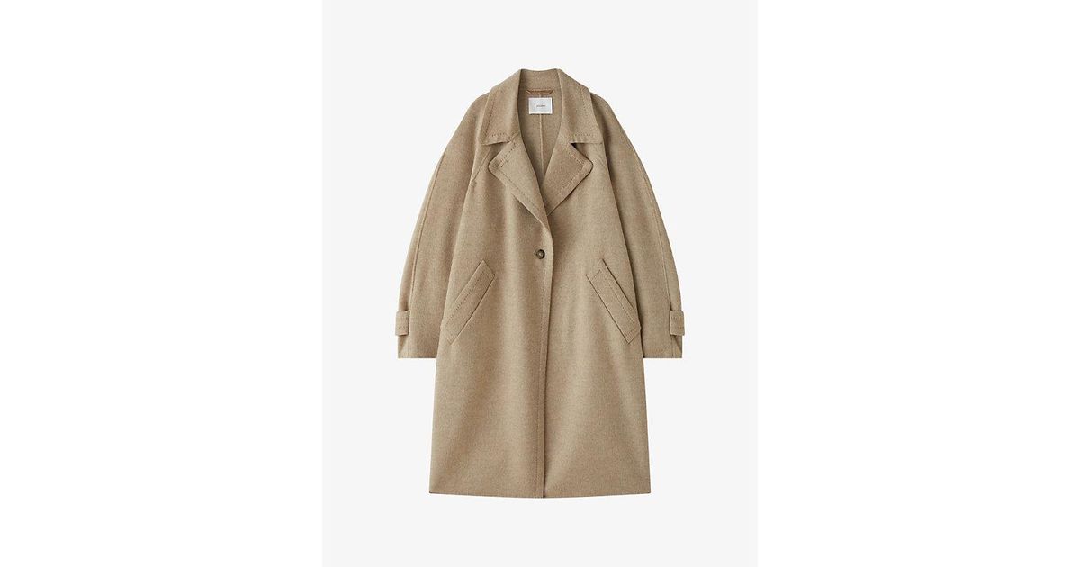 JOSEPH Franco Double-Face Wool And Cashmere-Blend Coat in Natural | Lyst