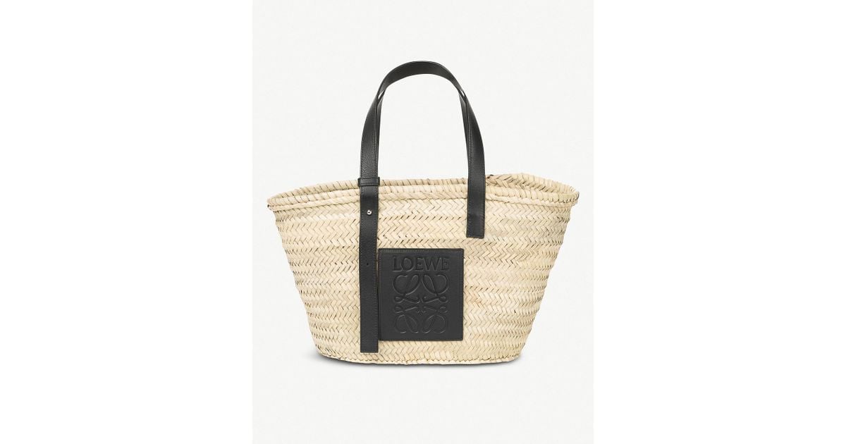 Loewe Woven Raffia Large Basket Bag | Lyst