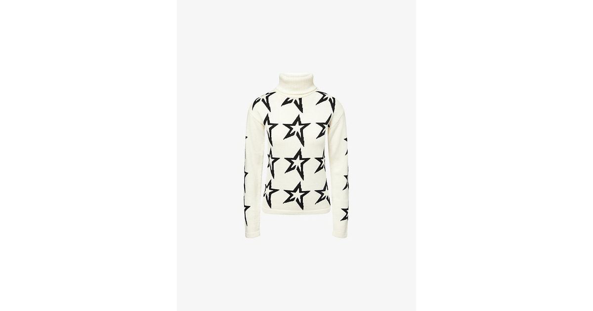 Perfect Moment Star Dust Star-Pattern Merino-Wool Jumper in White | Lyst