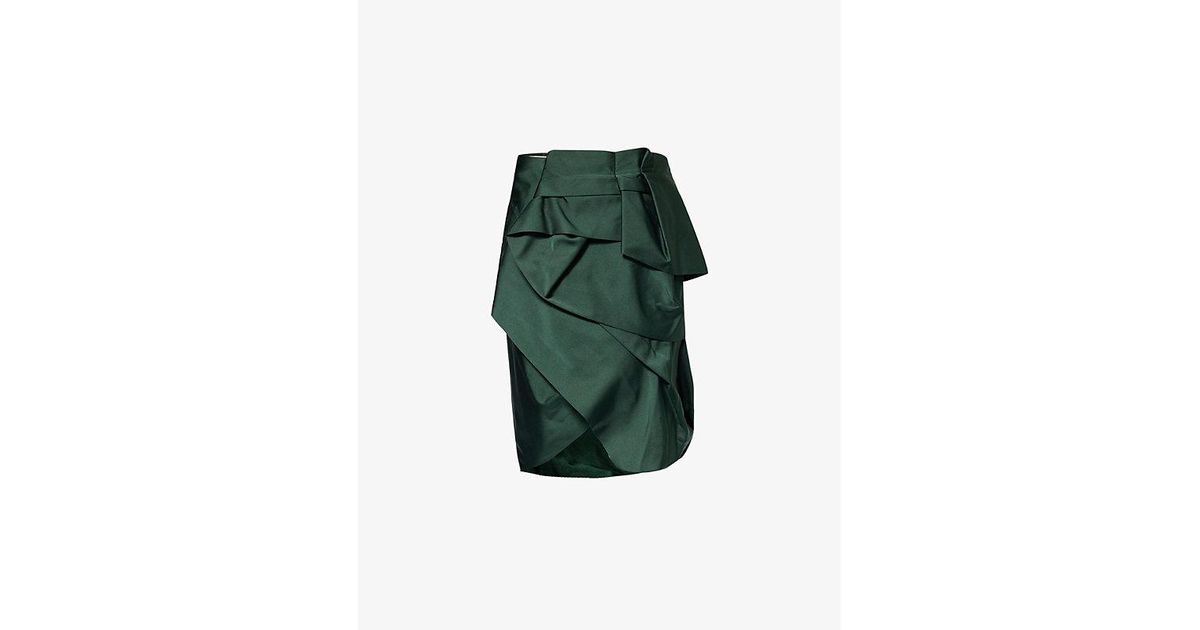 Dries Van Noten Sispy Tiered Ruffled Wrap Silk-Blend Midi Skirt in ...