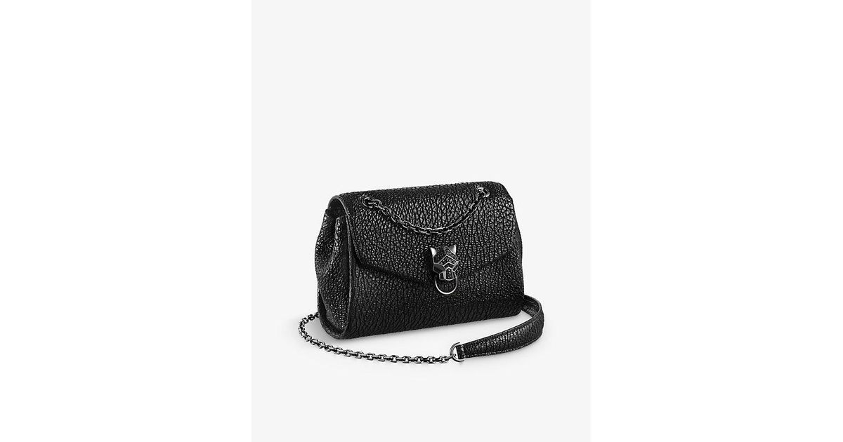 Cartier Panthere De Chain Mini Leather Shoulder Bag in Black | Lyst