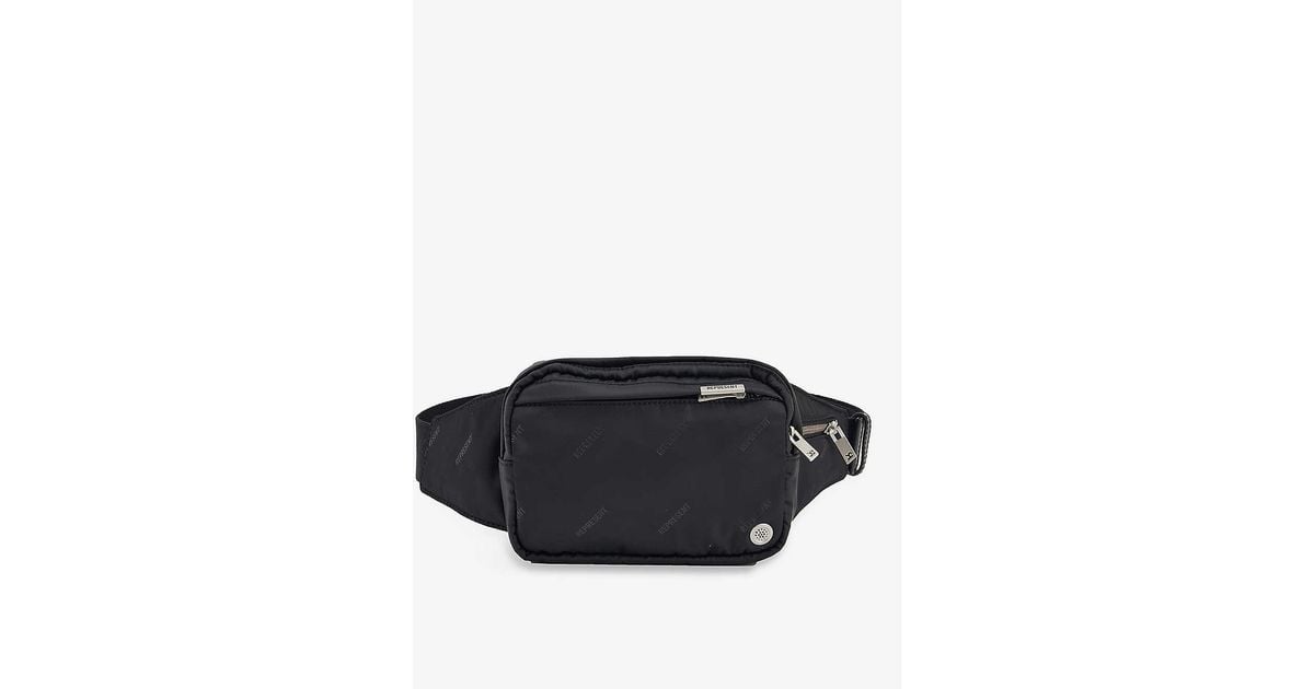 Represent Brand-print Woven Cross-body Bag in Black for Men | Lyst