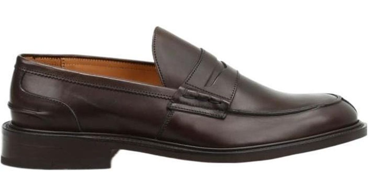 Tricker's Penny Slip-On Loafers in Brown for Men | Lyst