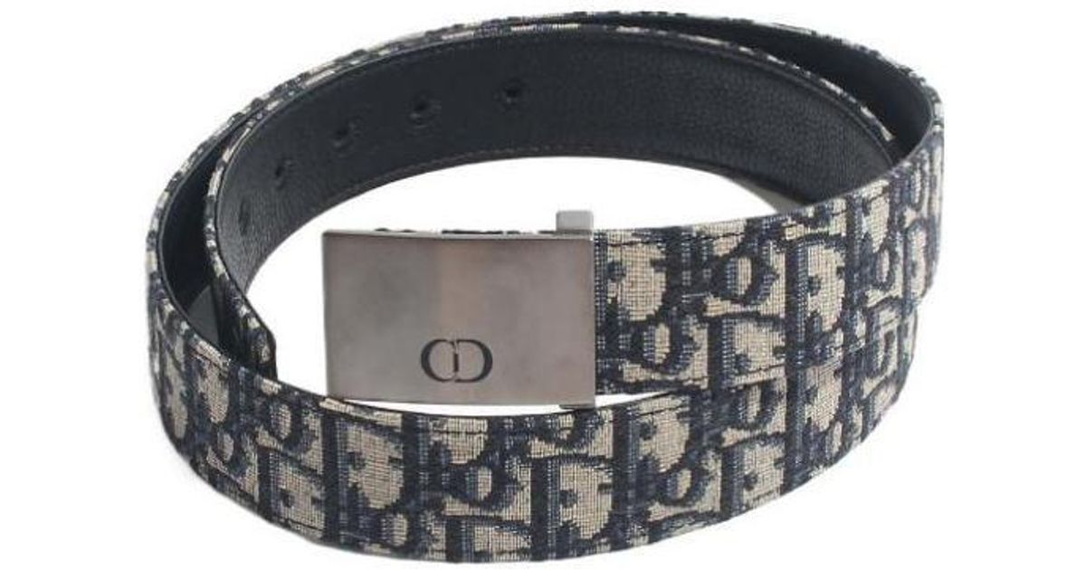Dior Logo Belt in White for Men | Lyst
