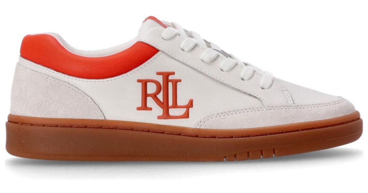Polo Ralph Lauren Hailey 6 Low-Cut Sneakers in Red | Lyst