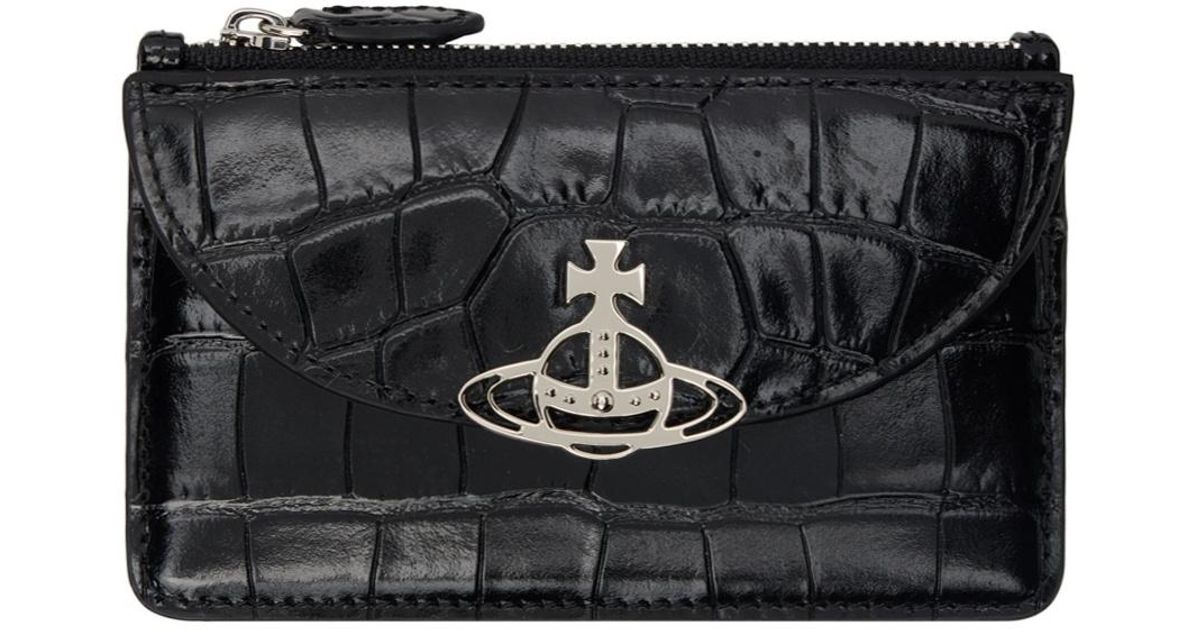 Vivienne Westwood Embossed Half-Moon Clip in Black | Lyst