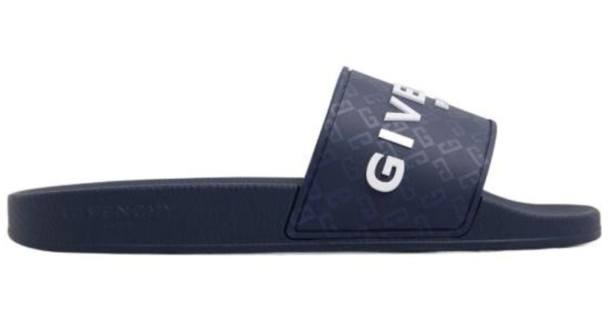 Givenchy Slide Flat Sandals in Blue for Men | Lyst