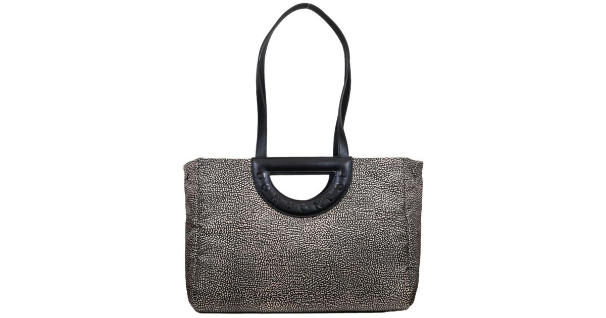 Borbonese Double Handle Shoulder Bag in Gray | Lyst