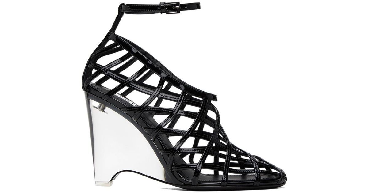 Alaïa La Cage High Heels in Black | Lyst