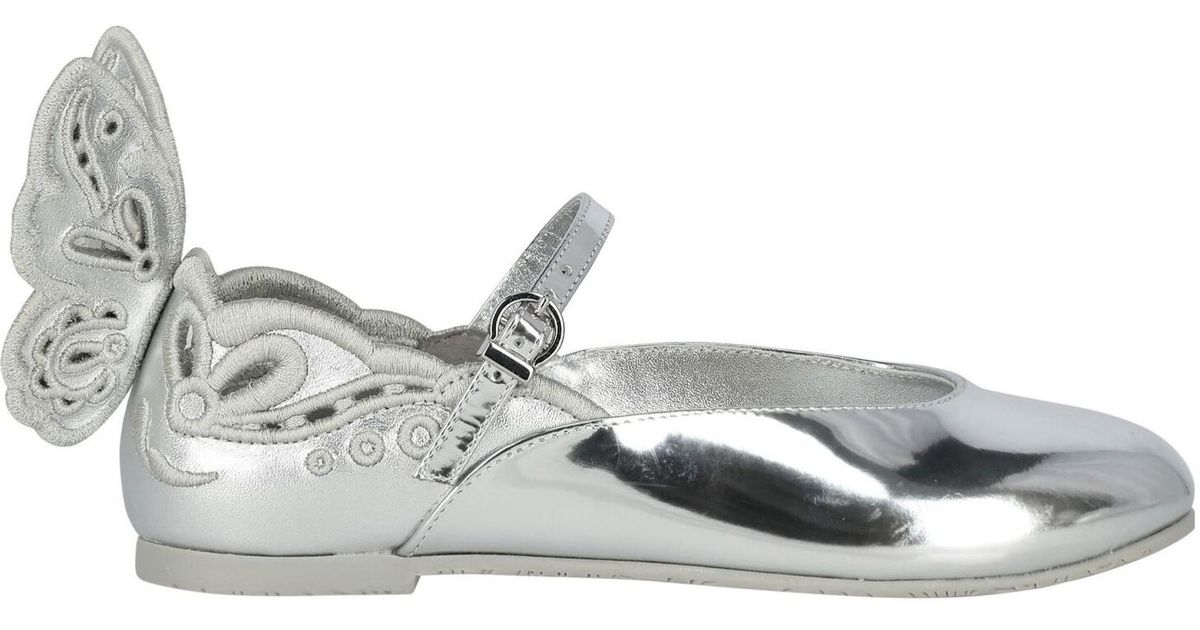 Sophia Webster Logo Flats in White | Lyst