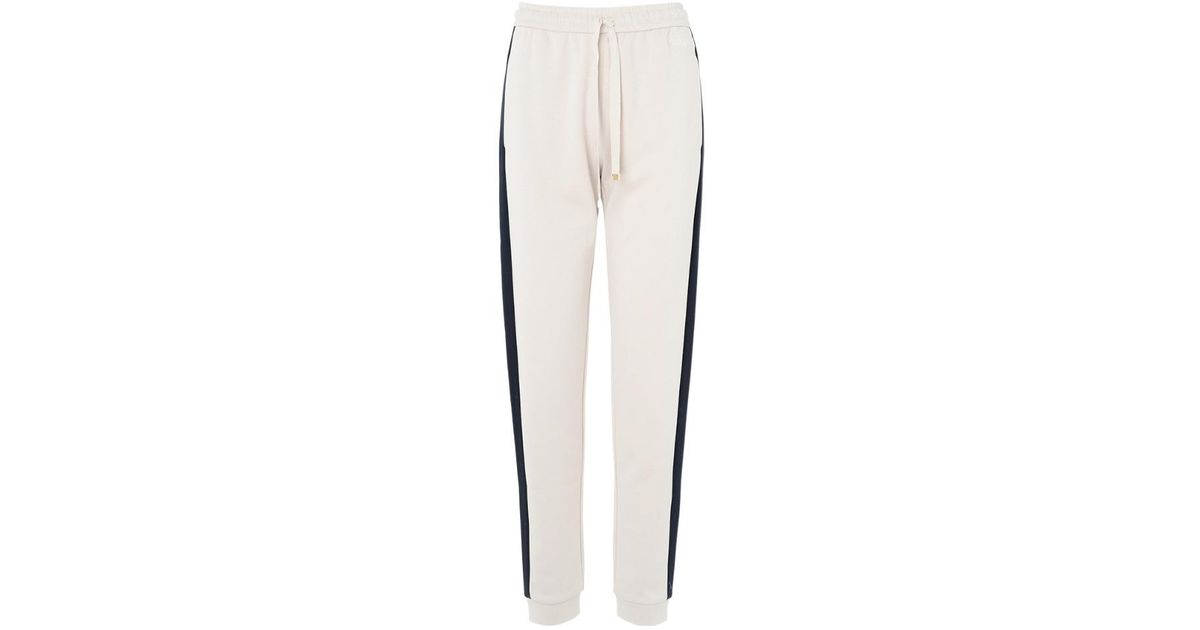 Max Mara Pull Rope And Stretch Waist Sweatpants in White | Lyst