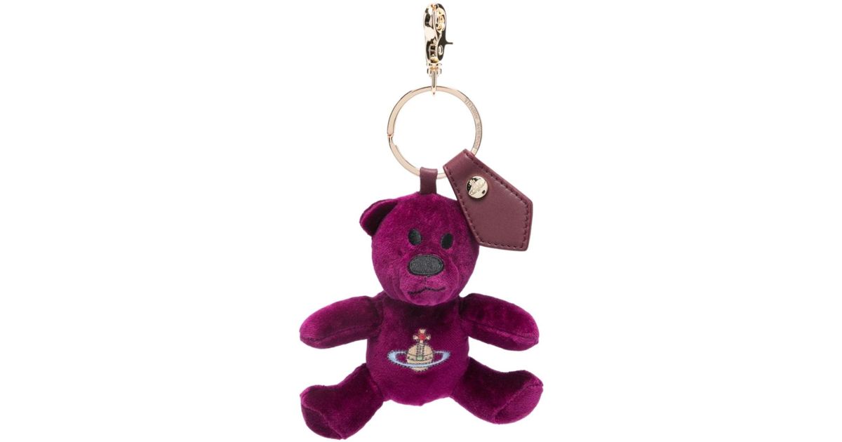 Vivienne Westwood Teddy Bear Keyring in Purple | Lyst