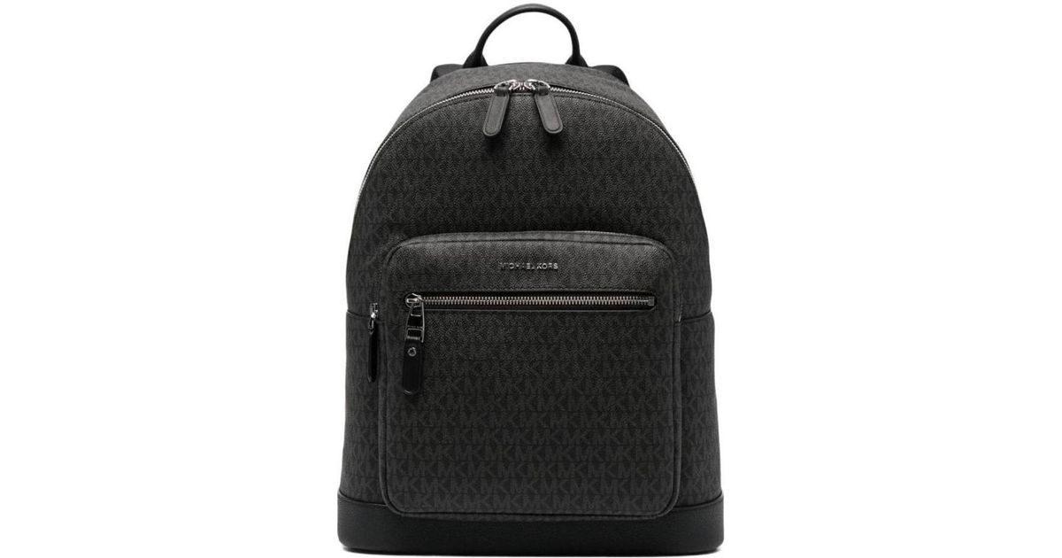 Michael Kors Hudson Logo Plaque Backpack in Black for Men | Lyst