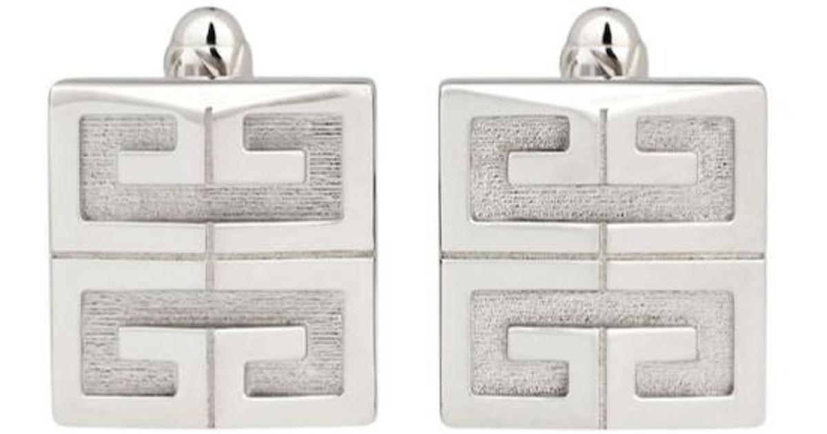 Givenchy Logo Cufflinks in White for Men | Lyst