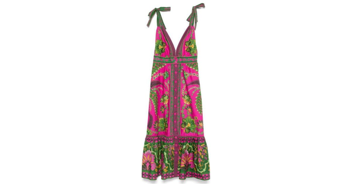 FARM Rio Pattern Dress in Pink | Lyst