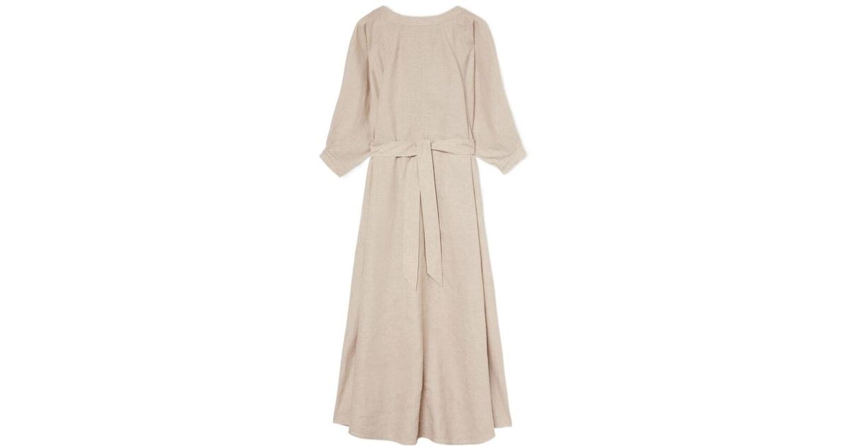Loro Piana Ruth Linen Maxi Dress in Natural | Lyst