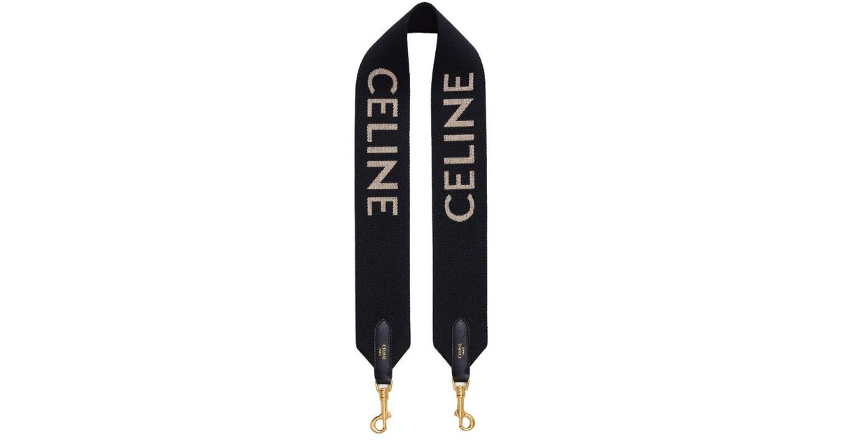 Celine Short Strap in Black | Lyst