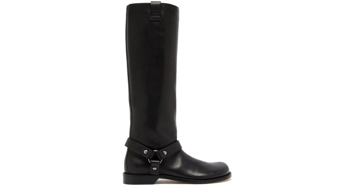 Loewe Campo Motorcycle Boots in Black | Lyst