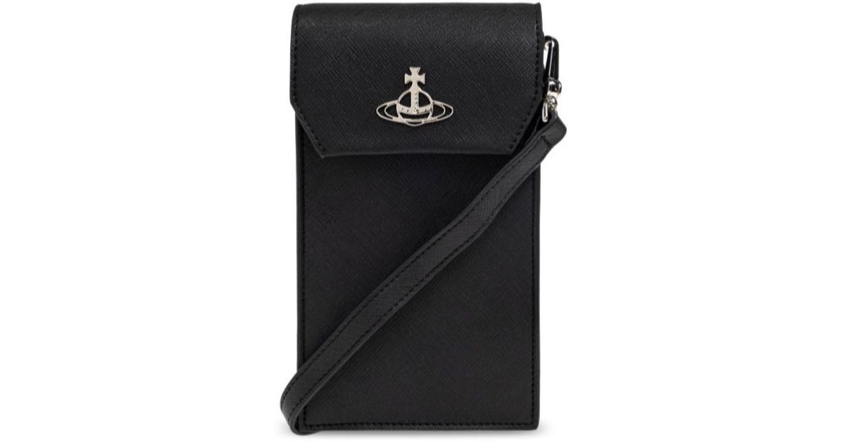 Vivienne Westwood Cross-Body Mobile Phone Bag in Black for Men | Lyst