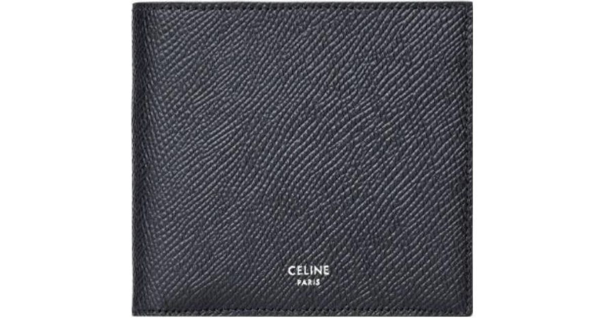 Celine Bi-Fold Wallet With Coin Compartment in Blue for Men | Lyst