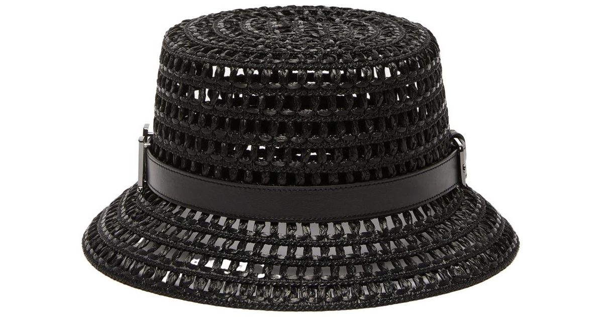 Max Mara Metal Logo Details Hat in Black | Lyst