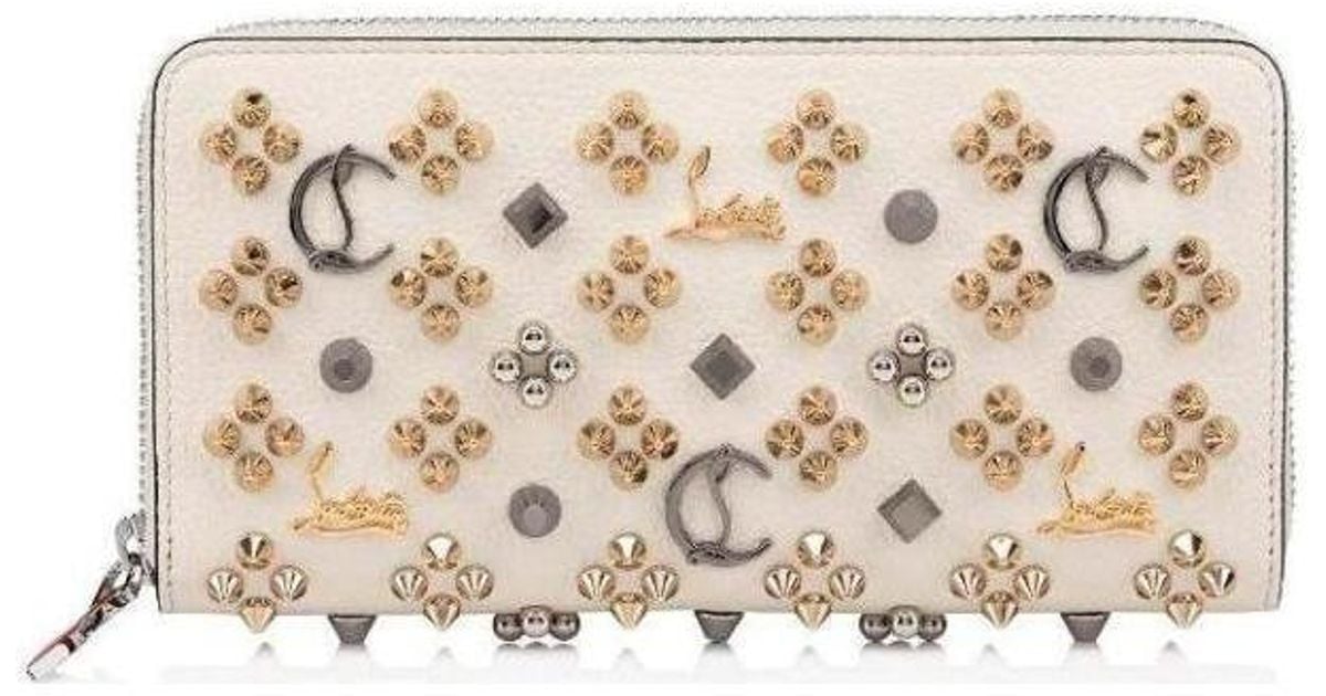 Christian Louboutin Logo Long Purse in Natural | Lyst