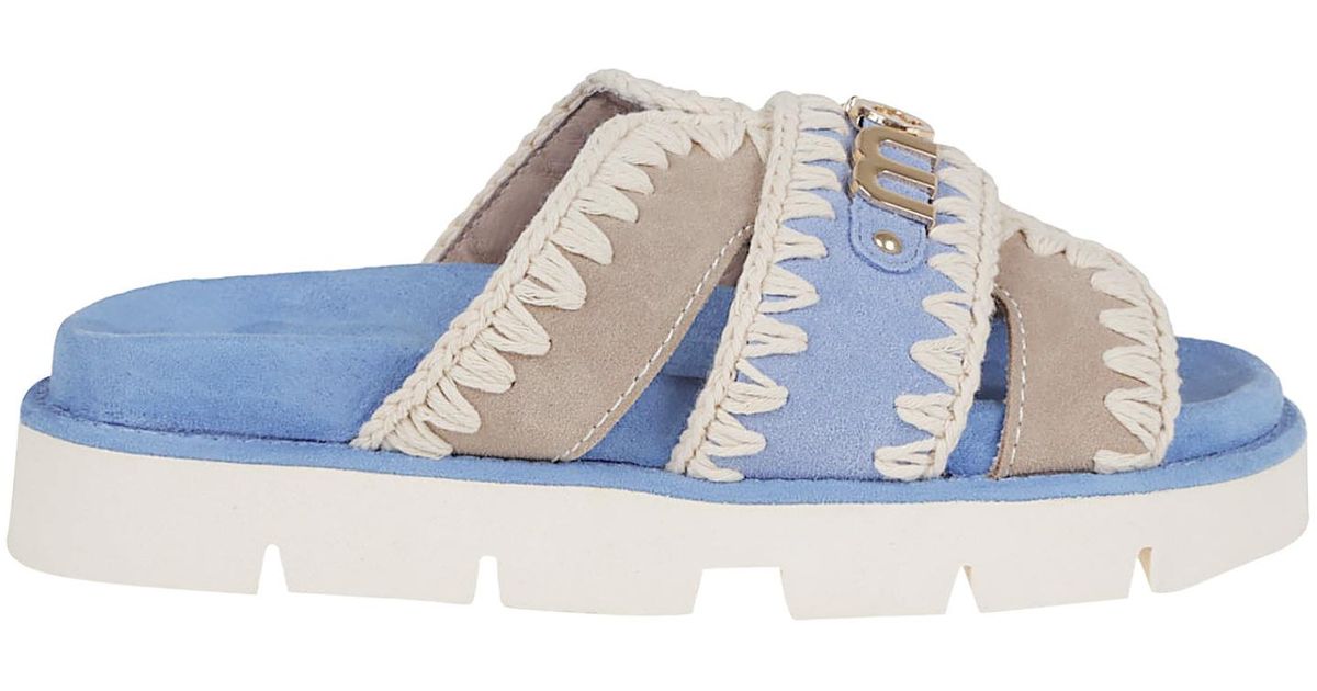Mou Bio Mules in Blue | Lyst