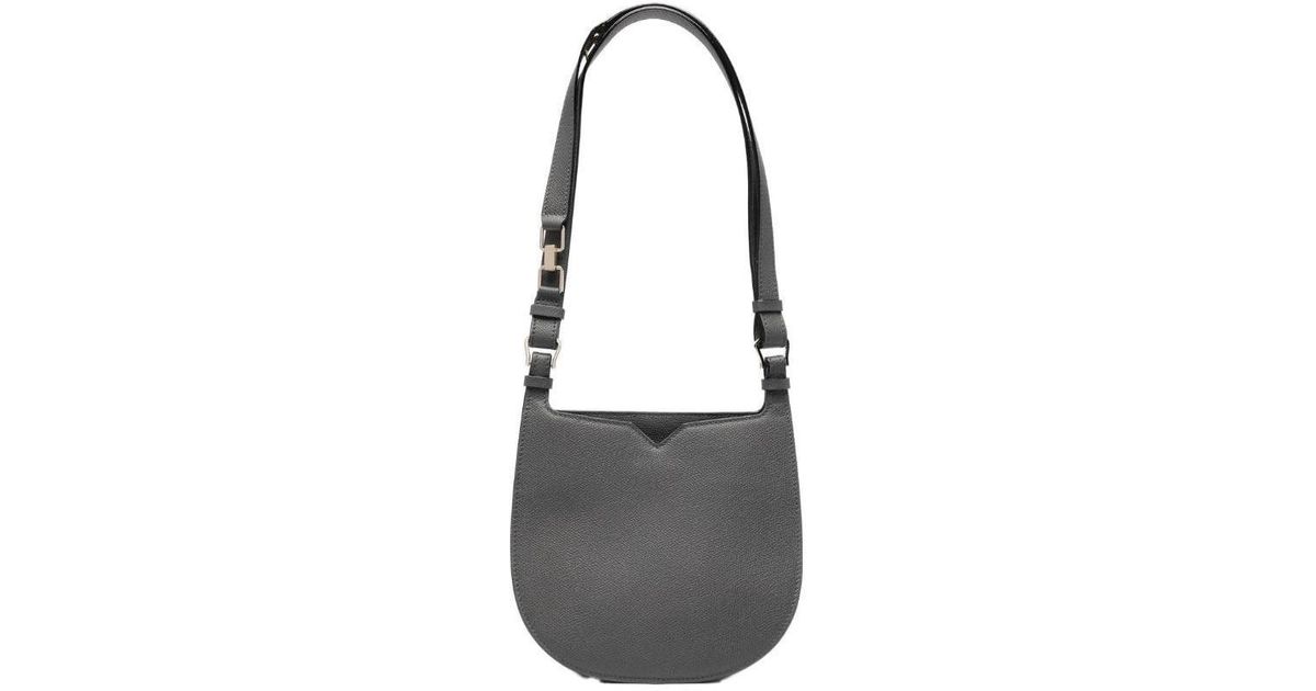Valextra Logo Shoulder Bag in White | Lyst