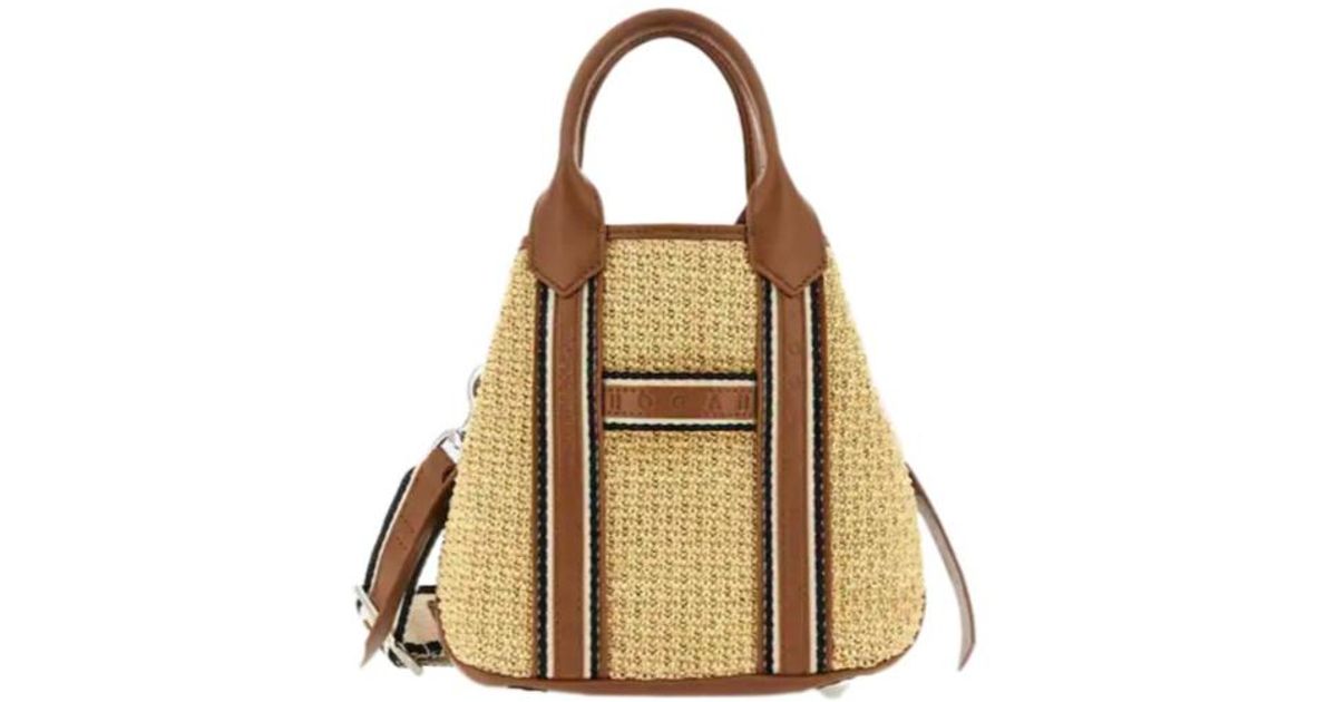 Hogan Script Shopping Bag Small in Natural | Lyst
