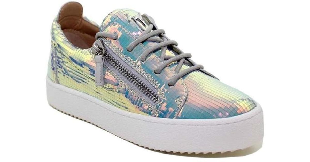 Giuseppe Zanotti Gloss Low-Cut Skate Shoes in Blue | Lyst