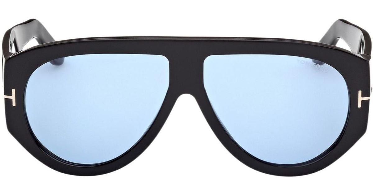 Tom Ford Eyewear Pilot Frame Sunglasses in Blue for Men | Lyst UK