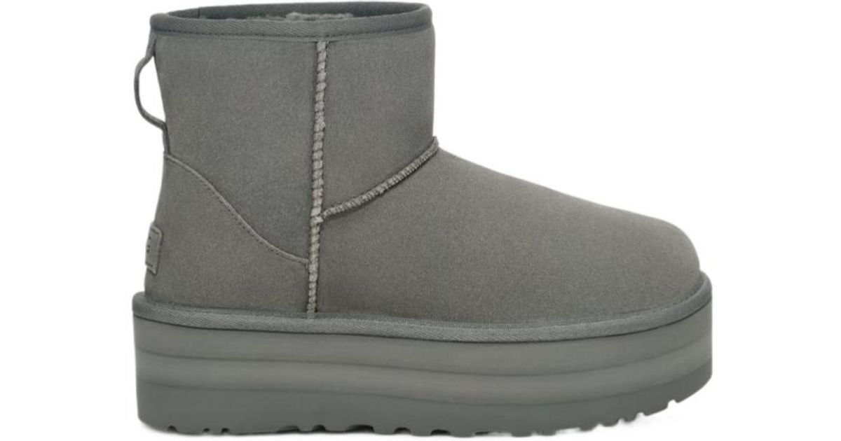 UGG Mini Classic Platform Boots in Gray | Lyst