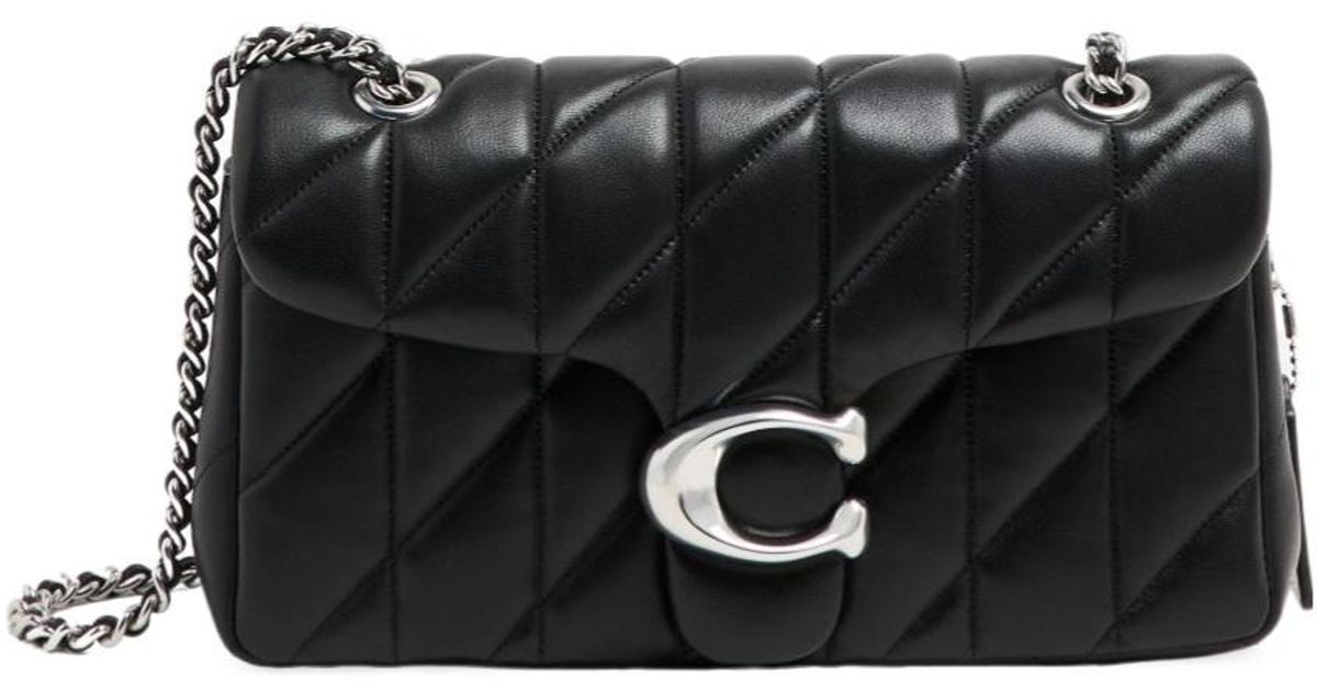 COACH Quilted Tabby Shoulder Bag 26 in Black | Lyst