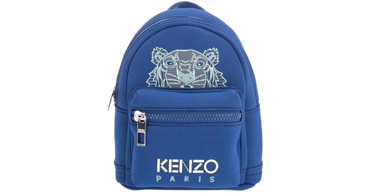 KENZO Small Tiger Embroidered Backpack in Blue for Men | Lyst