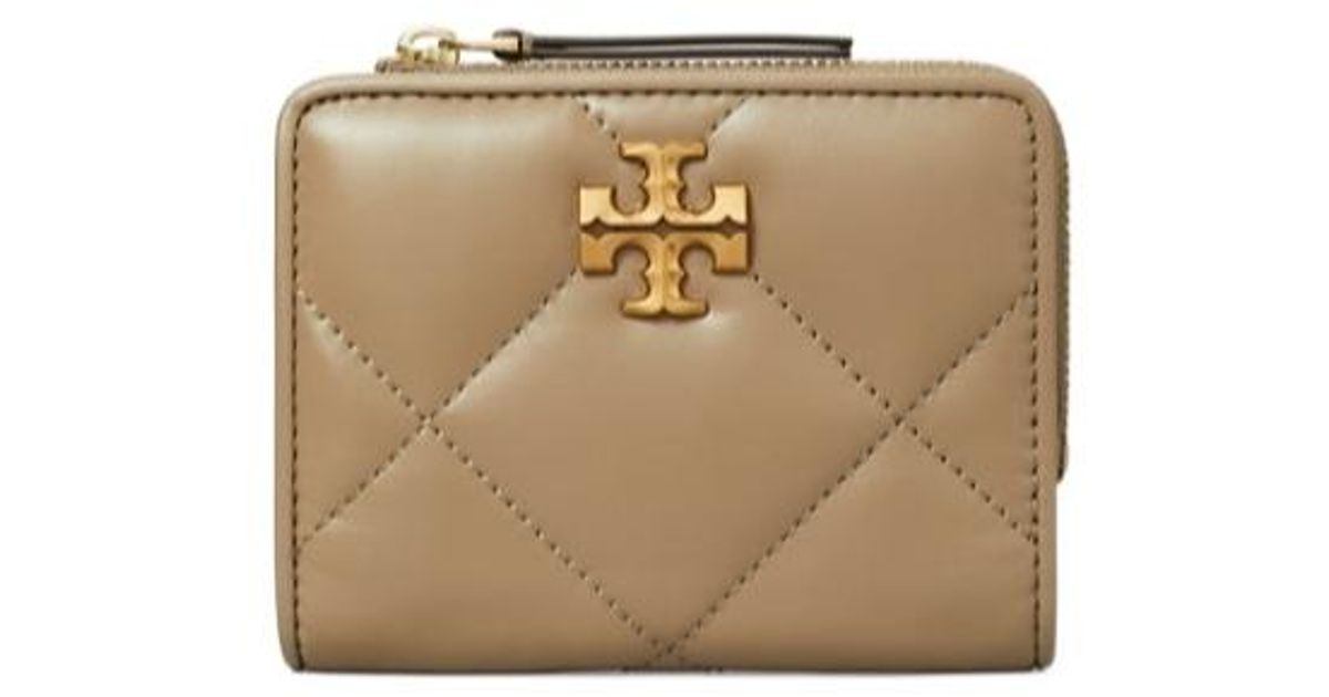 Tory Burch Double-Fold Wallet in Natural | Lyst
