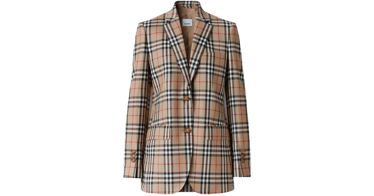Burberry Vintage Check Blazer Jacket | Lyst