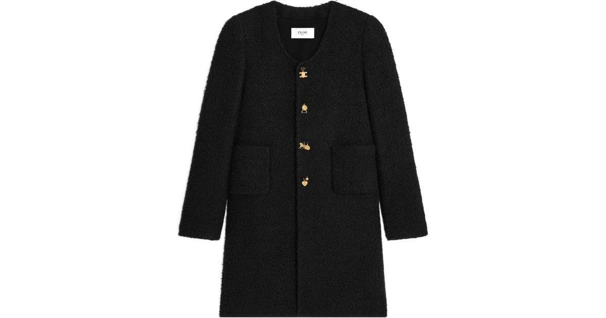Celine Maggie Coat in Black | Lyst