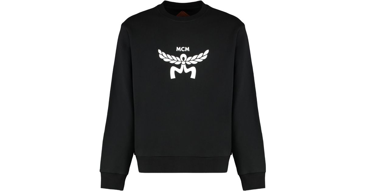 MCM Classic Logo Sweatshirt in Black for Men | Lyst