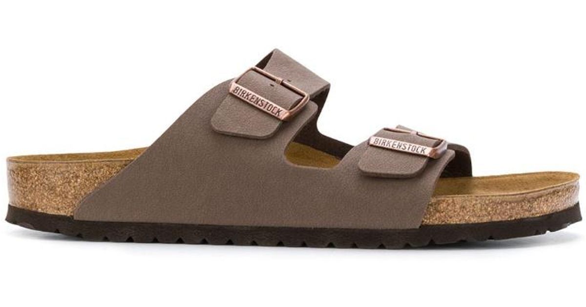 Birkenstock Logo Flip-Flops in Brown for Men | Lyst