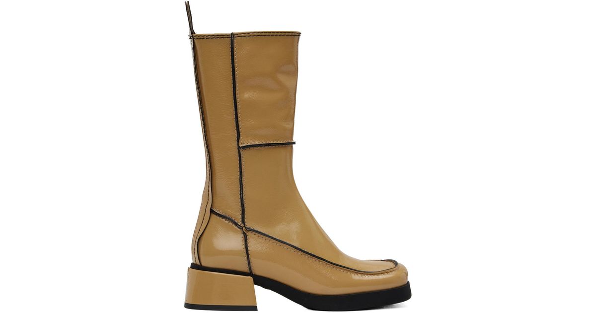Miista Round-Head Boots in Natural | Lyst
