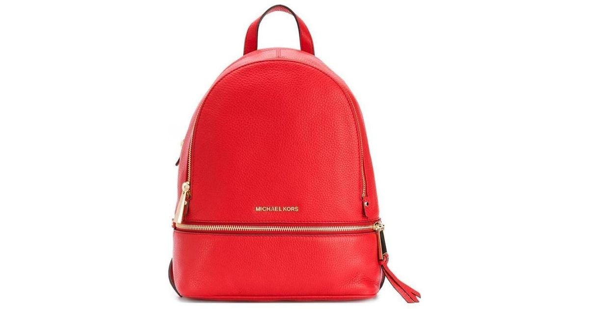 Michael Kors Logo Backpack in Red | Lyst