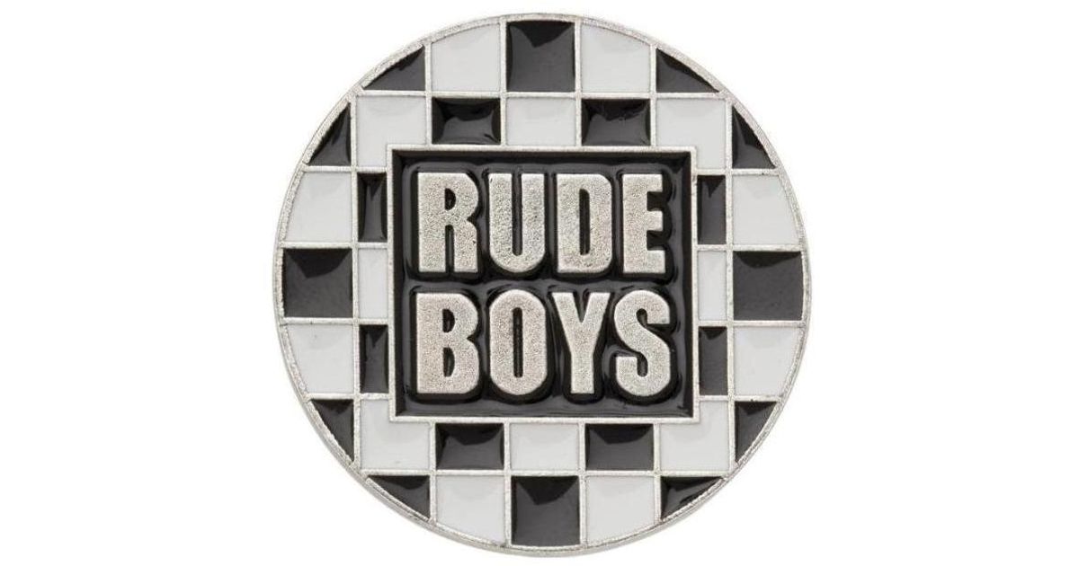 Saint Laurent Rude Boys Brooch in White for Men | Lyst