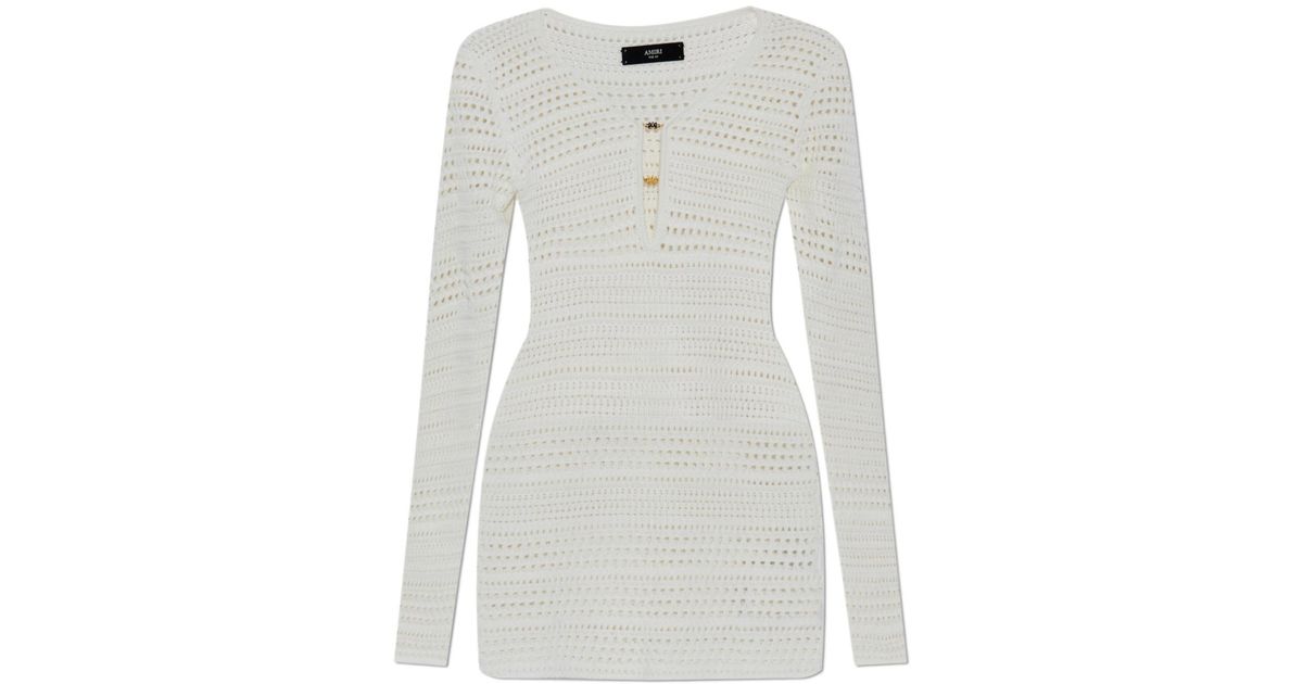 Amiri Braided Dress in White | Lyst