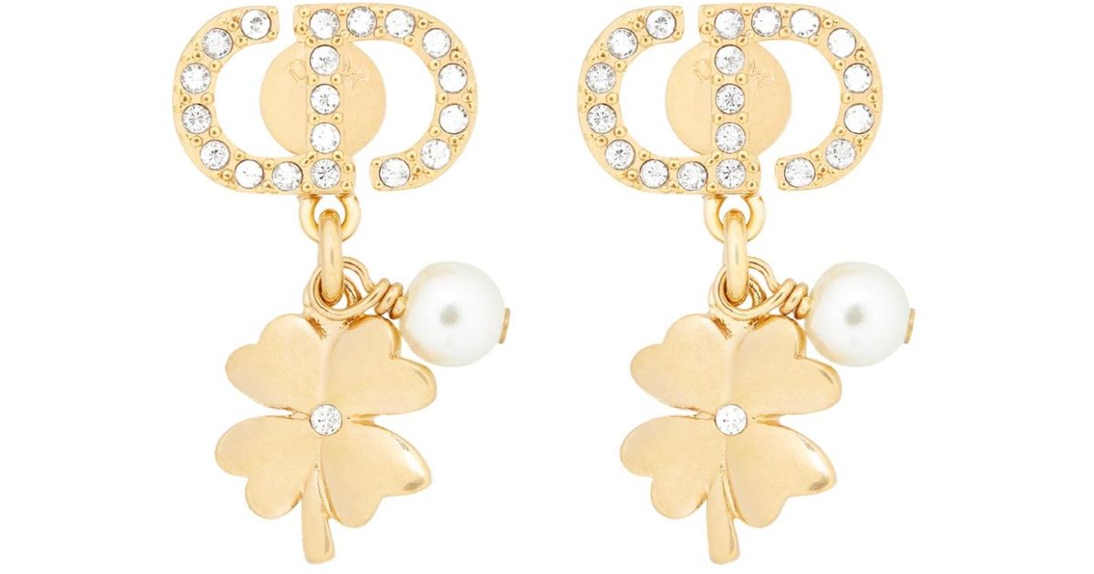 Dior Petit Cd Lucky Charms Earrings in Metallic | Lyst